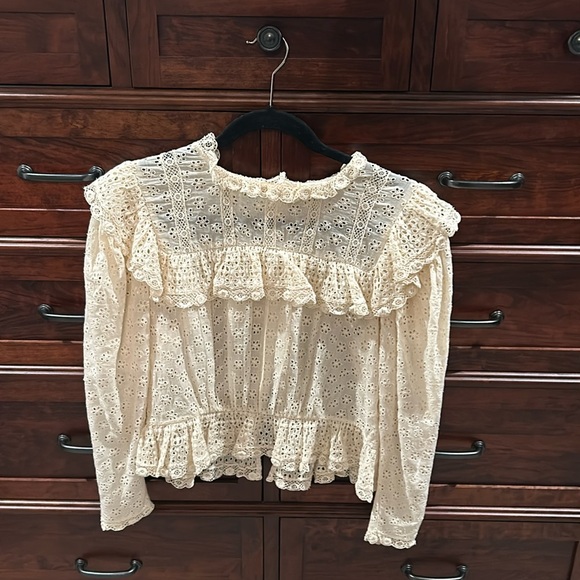 Doen | Tops | Doen Beautiful Lace And Eyelet Top Size Medium | Poshmark